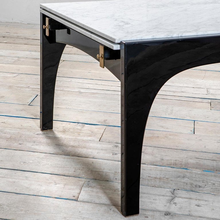 20th Century Ignazio Gardella Table Mod. Partenio in Metal and Carrara ...