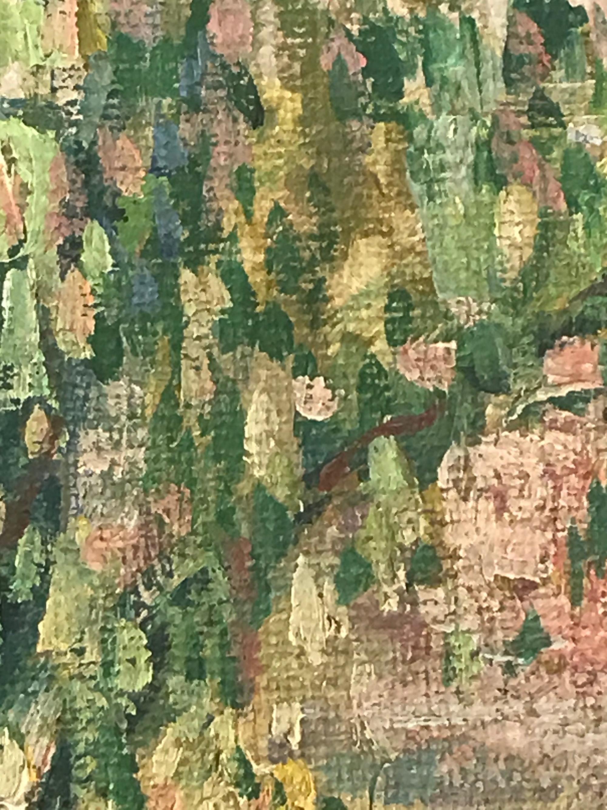 20th Century Impressionist Oil Painting Garden Landscape by Mary ...