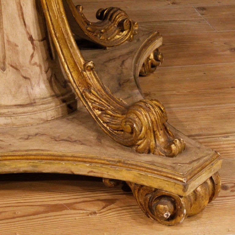 20th Century Lacquered and Gilded Wood French Table, 1970 For Sale at ...