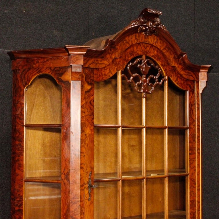 20th Century Walnut, Beech and Burl Walnut Dutch Showcase, 1960 For ...