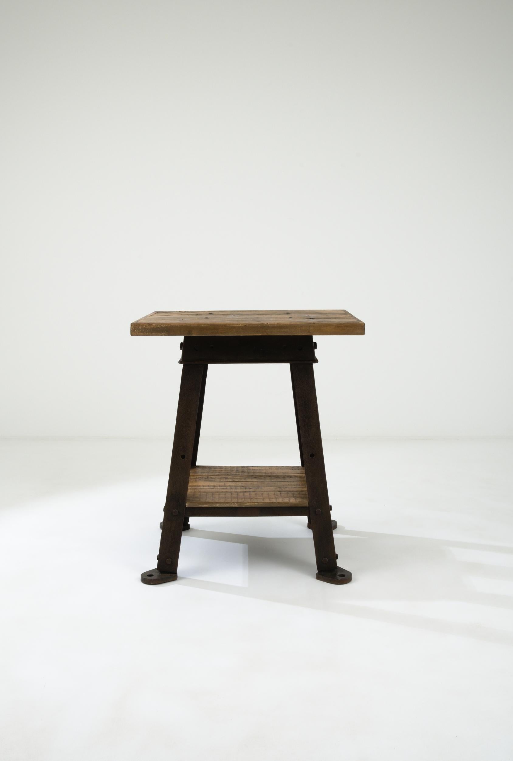 20th Century Industrial French Brutalist Table For Sale at 1stDibs