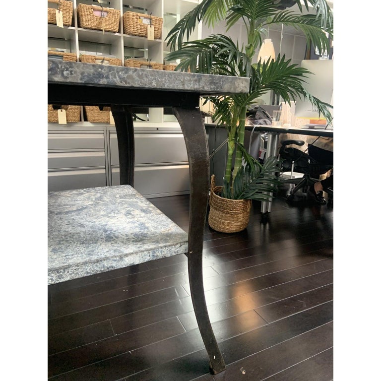 20th Century Industrial Zinc Two-Tier Counter Height Table For Sale at ...