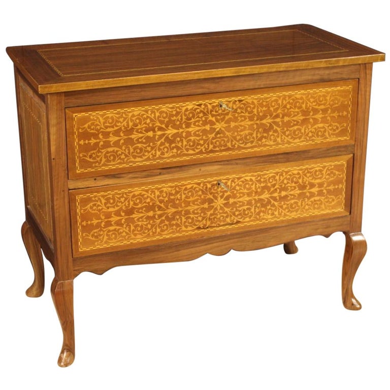 20th Century Inlaid Exotic Wood Italian Dresser, 1980 For Sale at 1stDibs