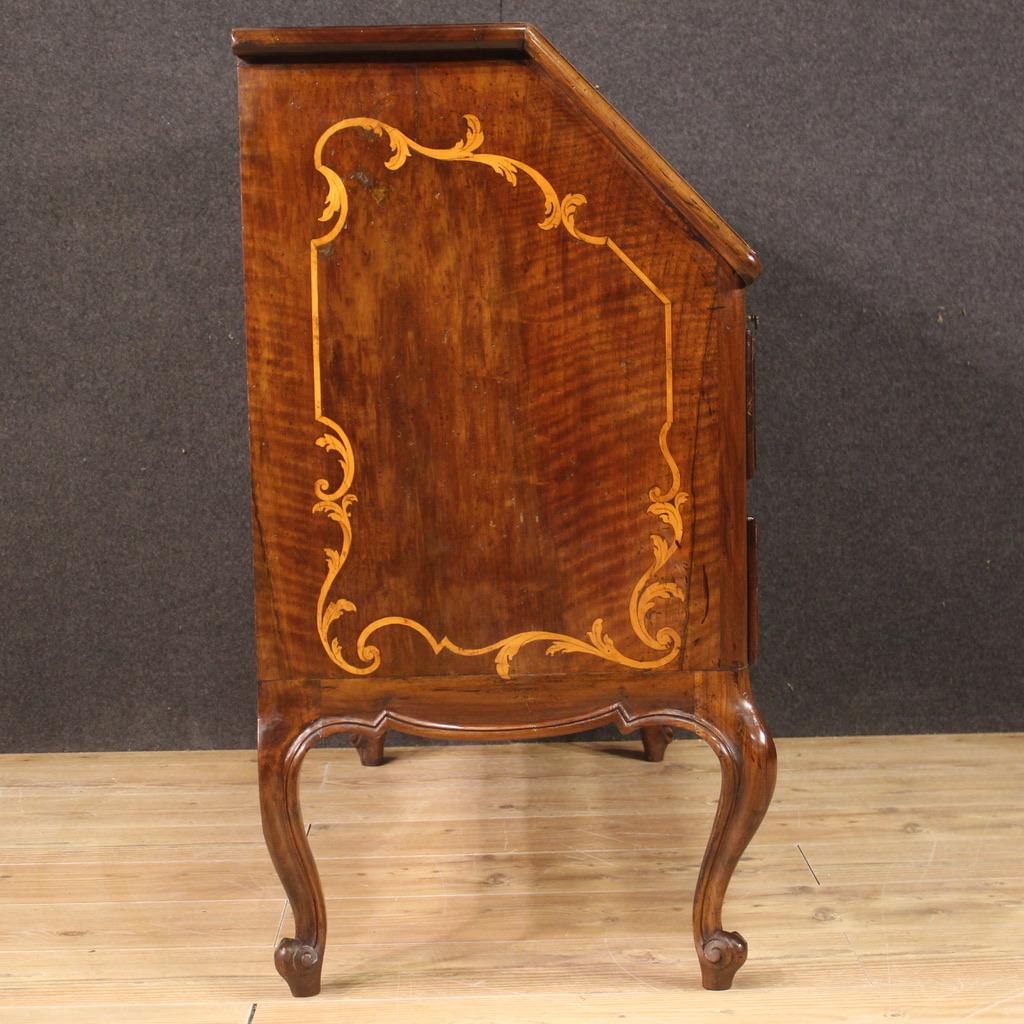 20th Century Inlaid Wood Italian Bureau Desk, 1920 For Sale at 1stDibs