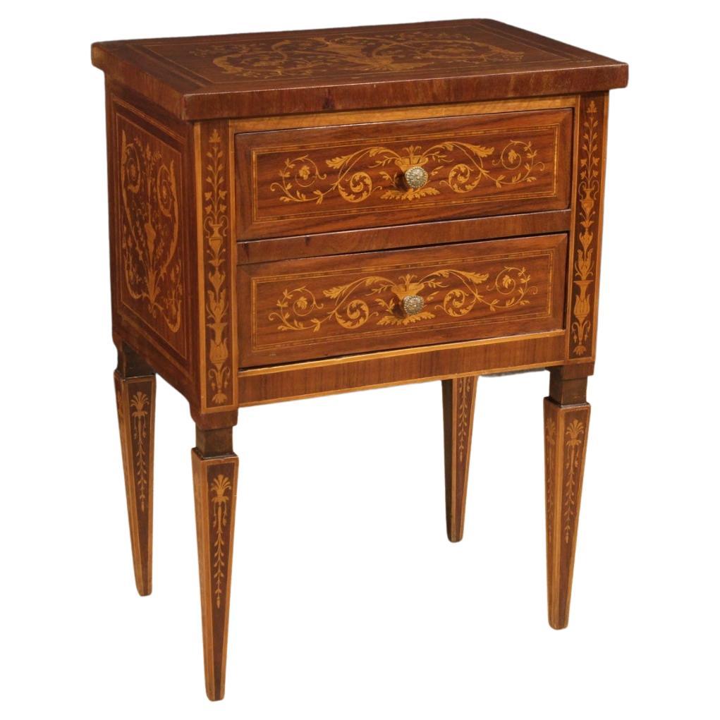 Louis XV Style French Inlaid Wood Side Table at 1stDibs