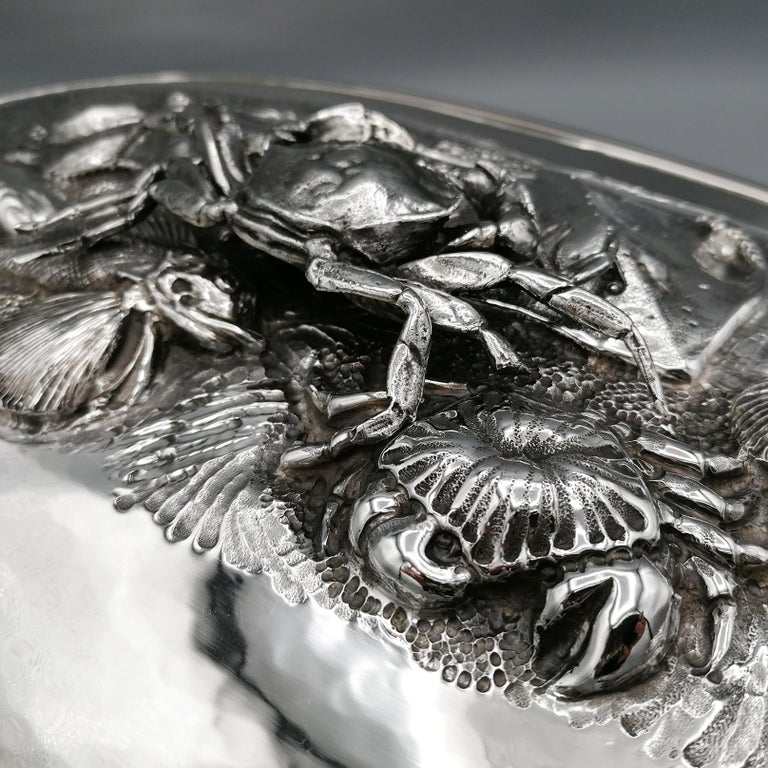 20th Century Italiam Solid Silver Serving Fish and Shellfish Dish For ...