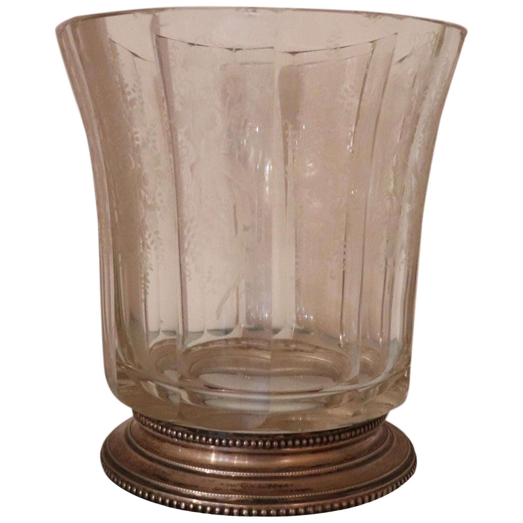 20th Century Italian Crystal Vase, 1980s at 1stDibs