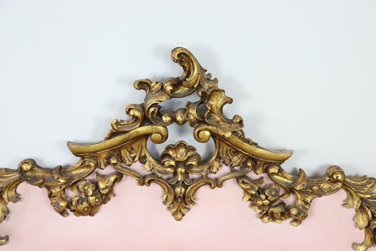 20th Century Italian Baroque Style Carved and Gilded Wood with Fabric ...