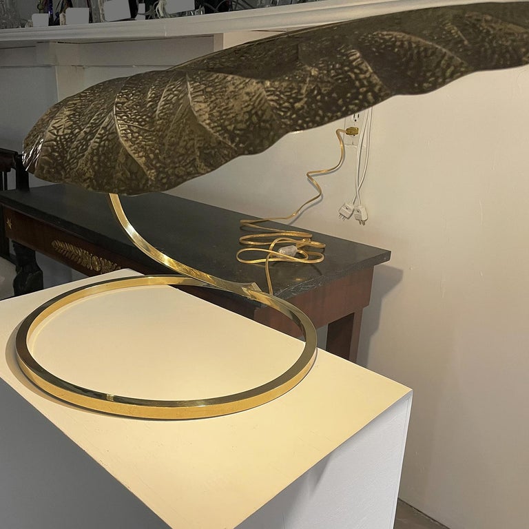 20th Century Italian Carlo Giorgi Sculptural Brass Leaf Light by ...