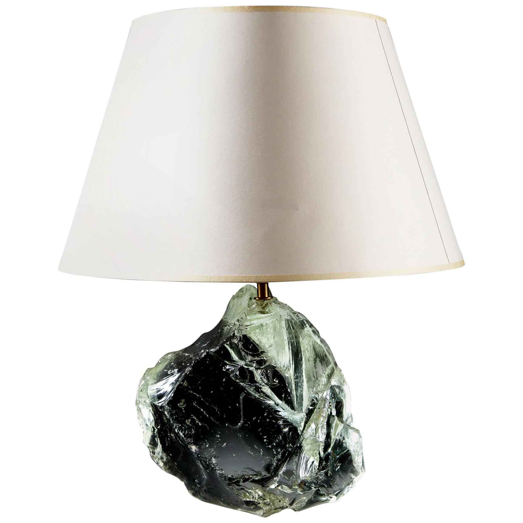 20th Century Italian Clear Glass Shard Lamp at 1stDibs