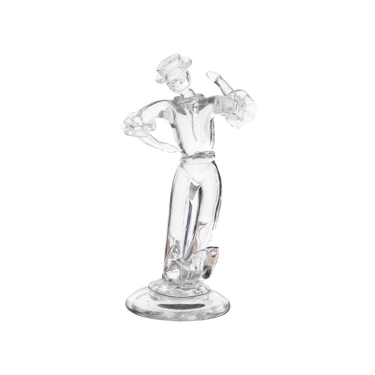 20th Century Italian Clear Murano Glass Figure, Sculpture by Archimede ...