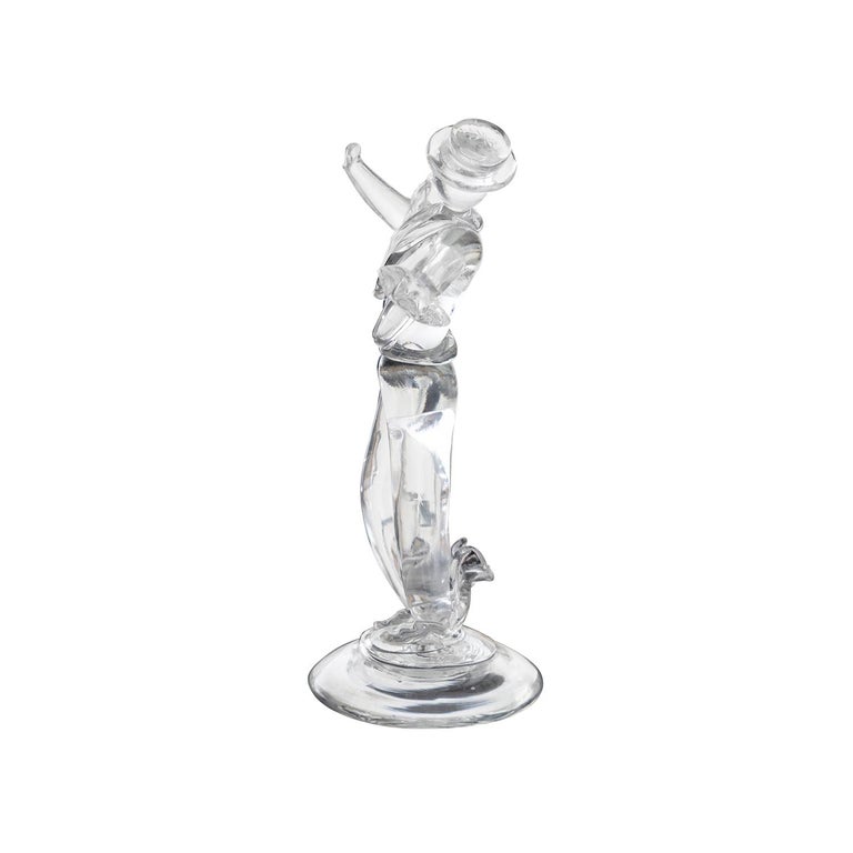 20th Century Italian Clear Murano Glass Figure, Sculpture by Archimede ...