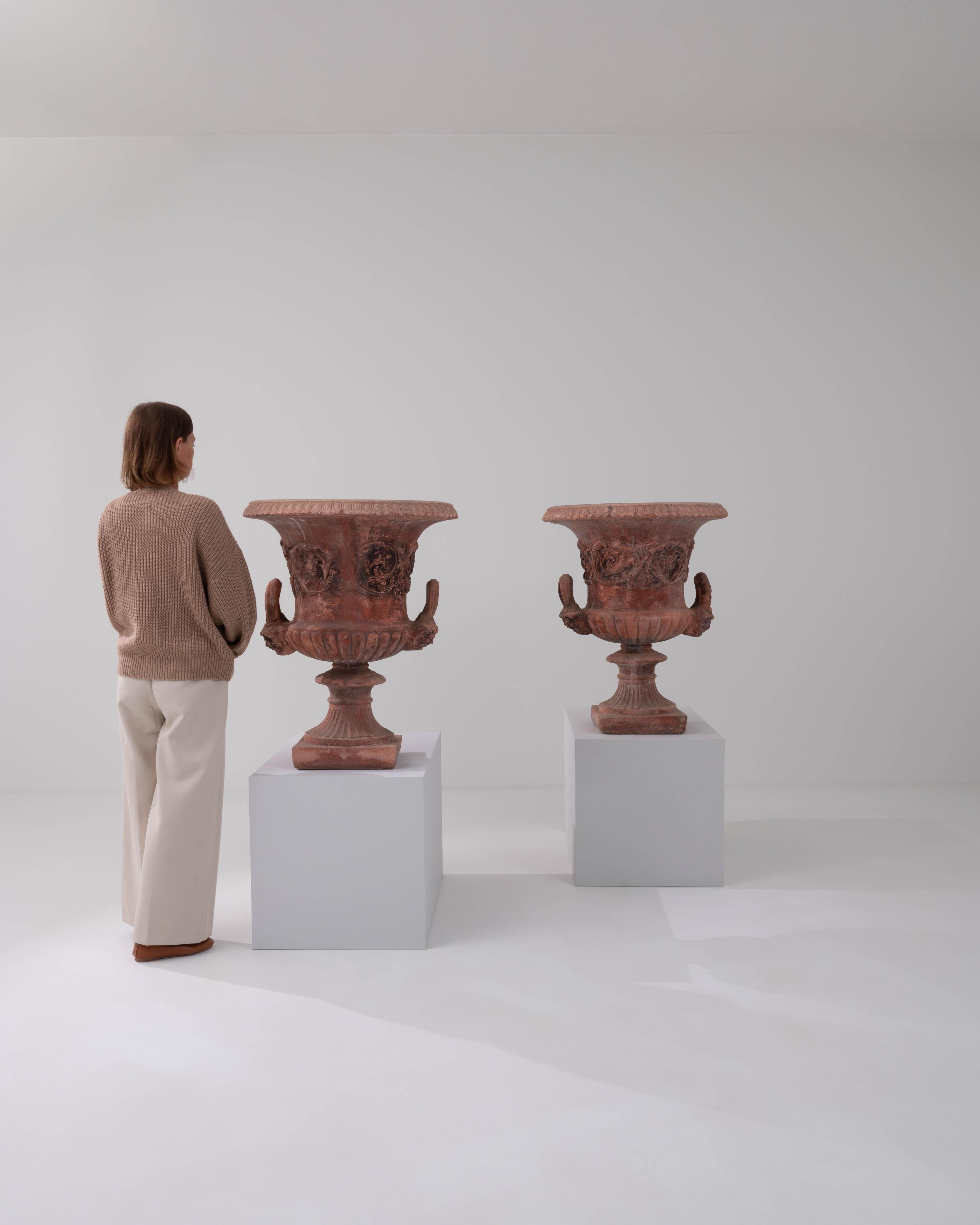 20th Century Italian Concrete Planters, a Pair For Sale at 1stDibs