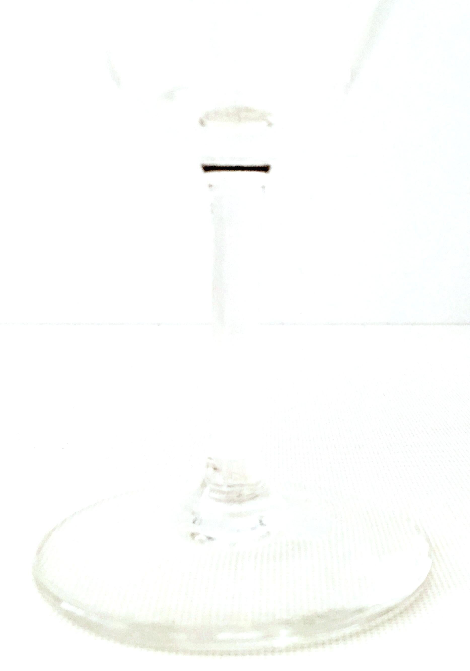 20th Century Italian Crystal and 22-Karat Gold Rim Stem Glasses, Set of ...