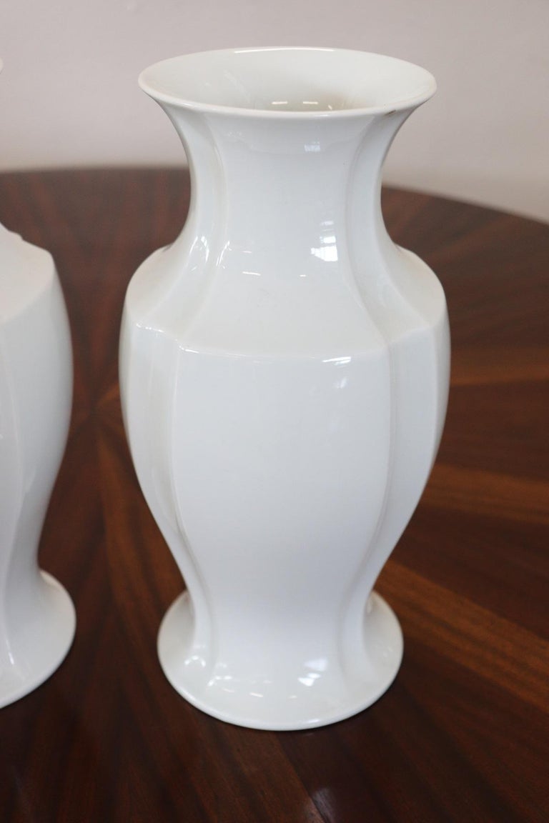 20th Century German Design Bavaria Pair of Vase in White Porcelain For ...