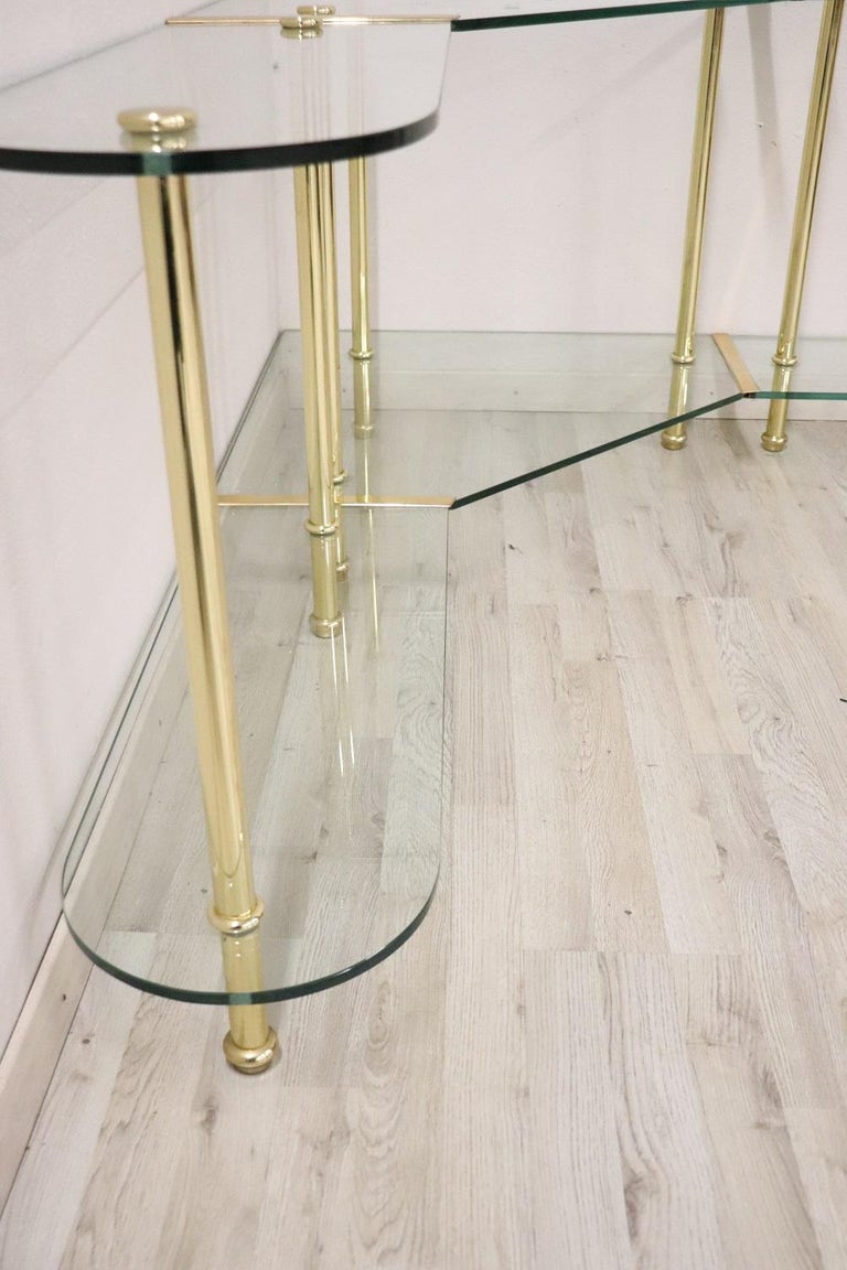 20th Century Italian Design Crystal Corner Shelves, 1980s For Sale at ...