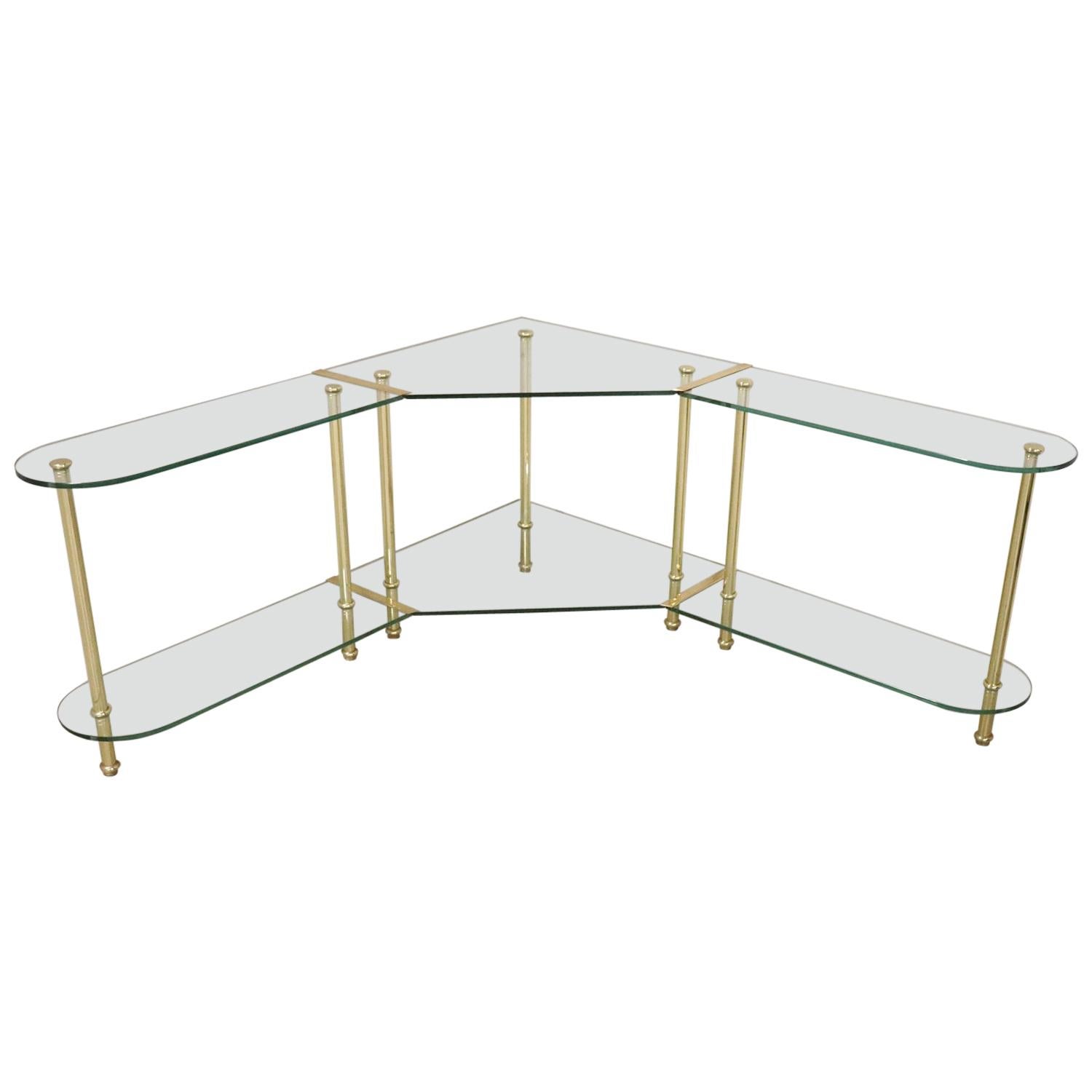 20th Century Italian Baroque Style Carved Wood Corner Shelve or Corner ...