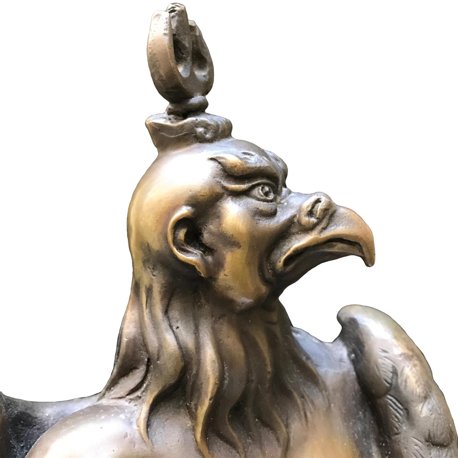 20th Century Italian Egyptian Revival Bronze Horus Sculpture at 1stDibs