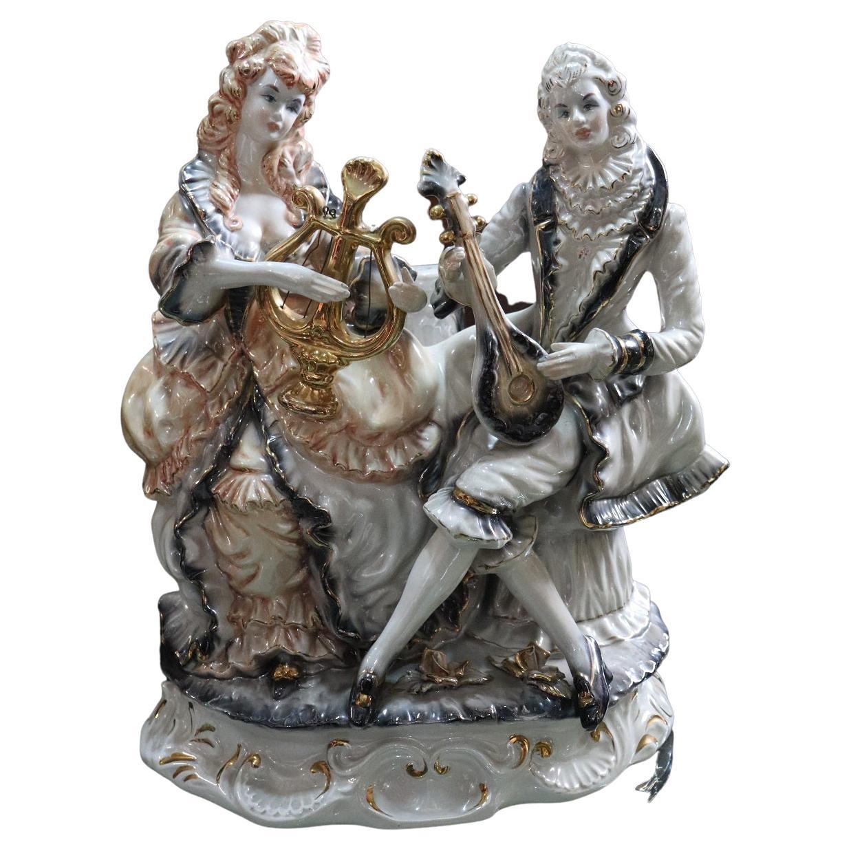 20th Century Porcelain Sculpture Hand Painted "the Four Seasons" by ...