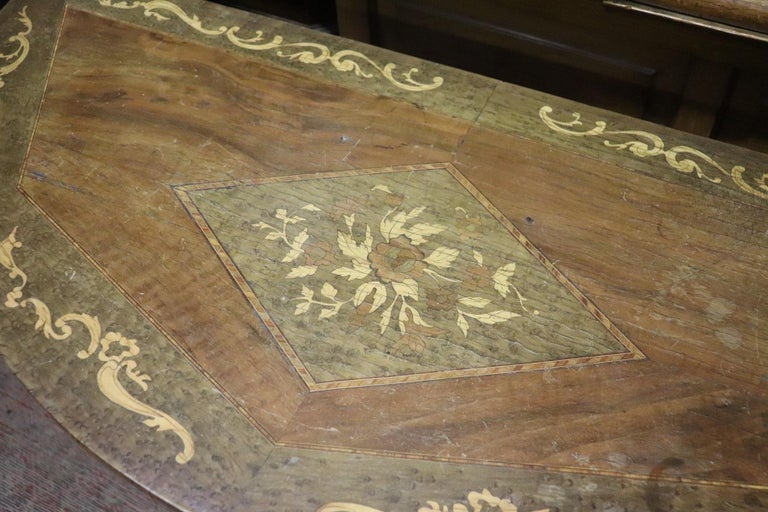 20th Century Italian Inlaid Wood Console Table at 1stDibs