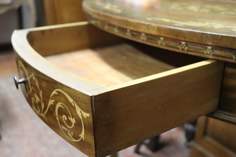 20th Century Italian Inlaid Wood Console Table at 1stDibs