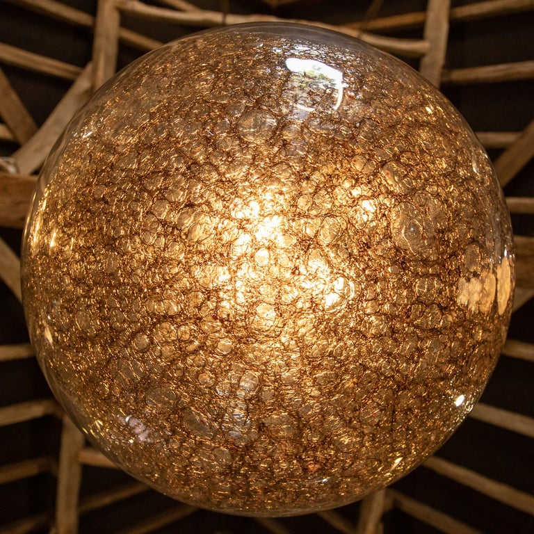 20th Century Italian Large Murano Glass Sphere Light by Angelo Brotto ...