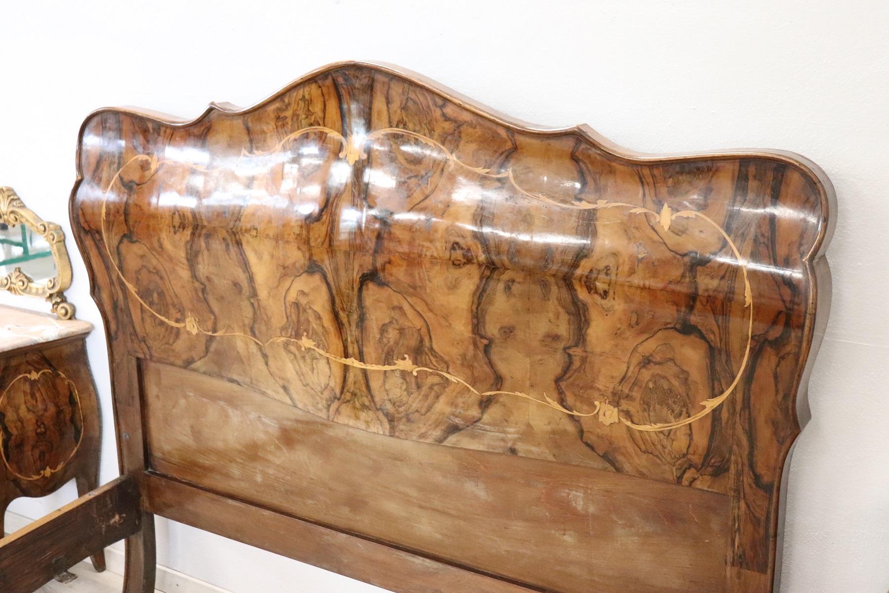 20th Century Italian Louis XV Style Gilded and Inlaid Walnut Bombay ...