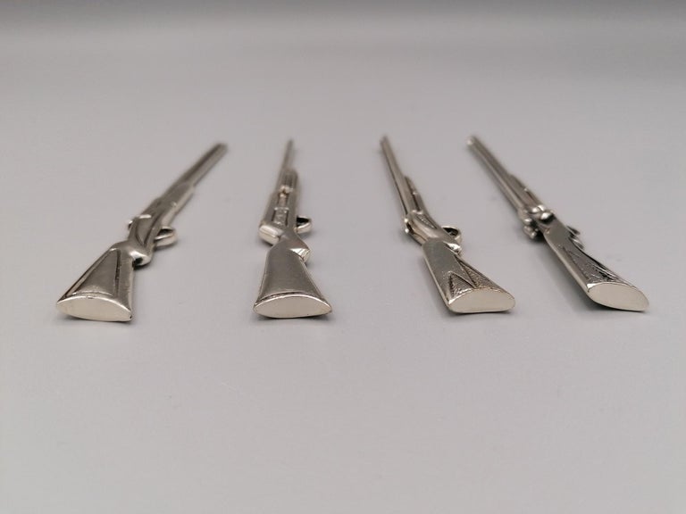 20th Century Italian Miniature Wooden Rack, 4 Hunting Rifles in ...