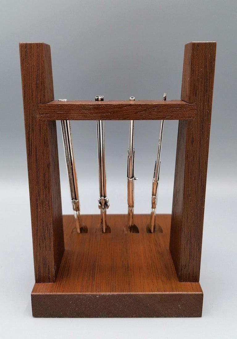 20th Century Italian Miniature Wooden Rack, 4 Hunting Rifles in ...