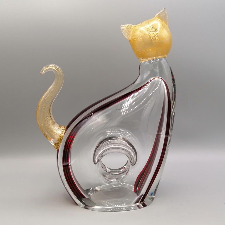 20th Century Italian Murano Glass Cat at 1stDibs