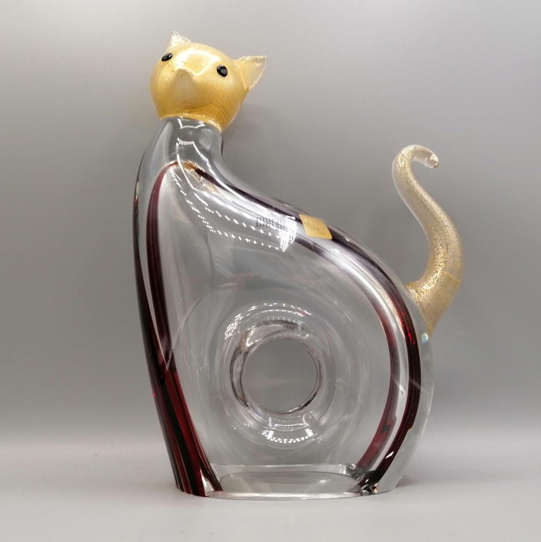 20th Century Italian Murano Glass Cat at 1stDibs