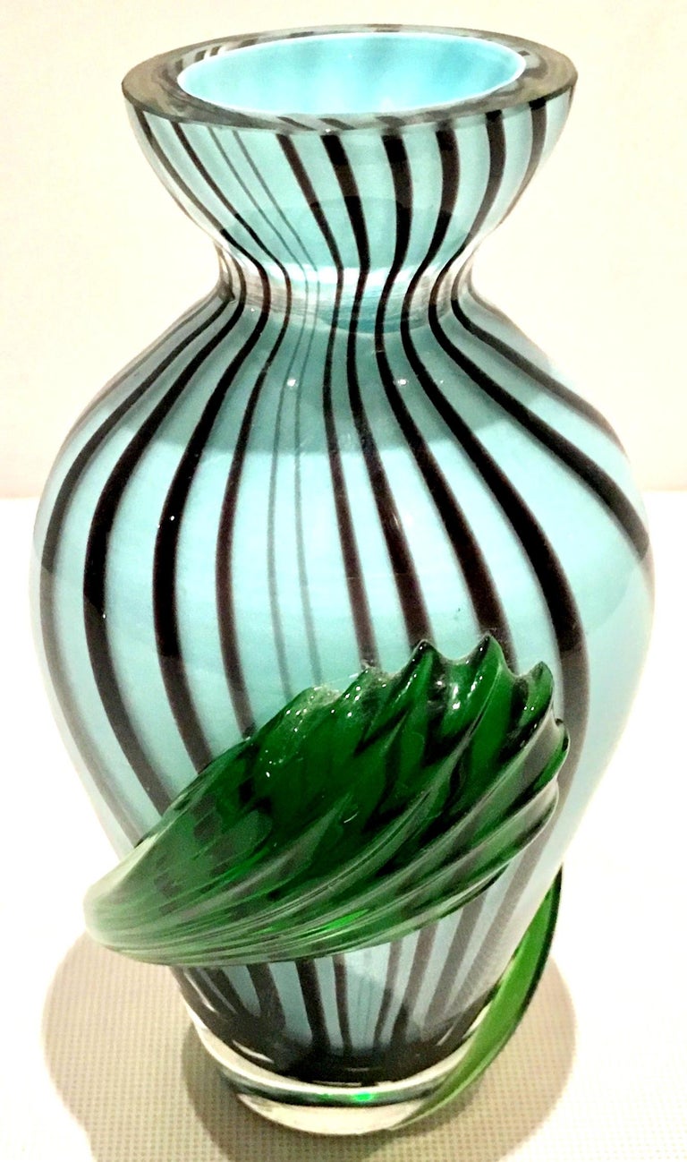 20th Century Italian Murano Glass Pinwheel Bud Vase For Sale at 1stdibs