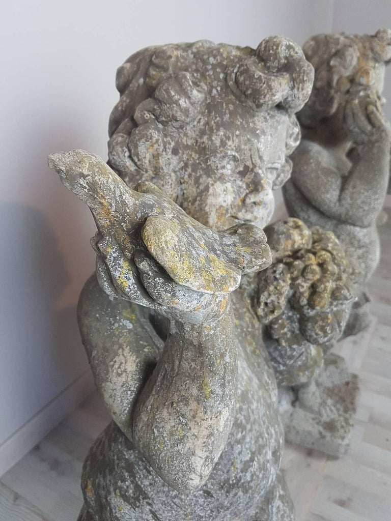 20th Century Italian Neoclassical Garden Statues Set, Garden Ornament ...