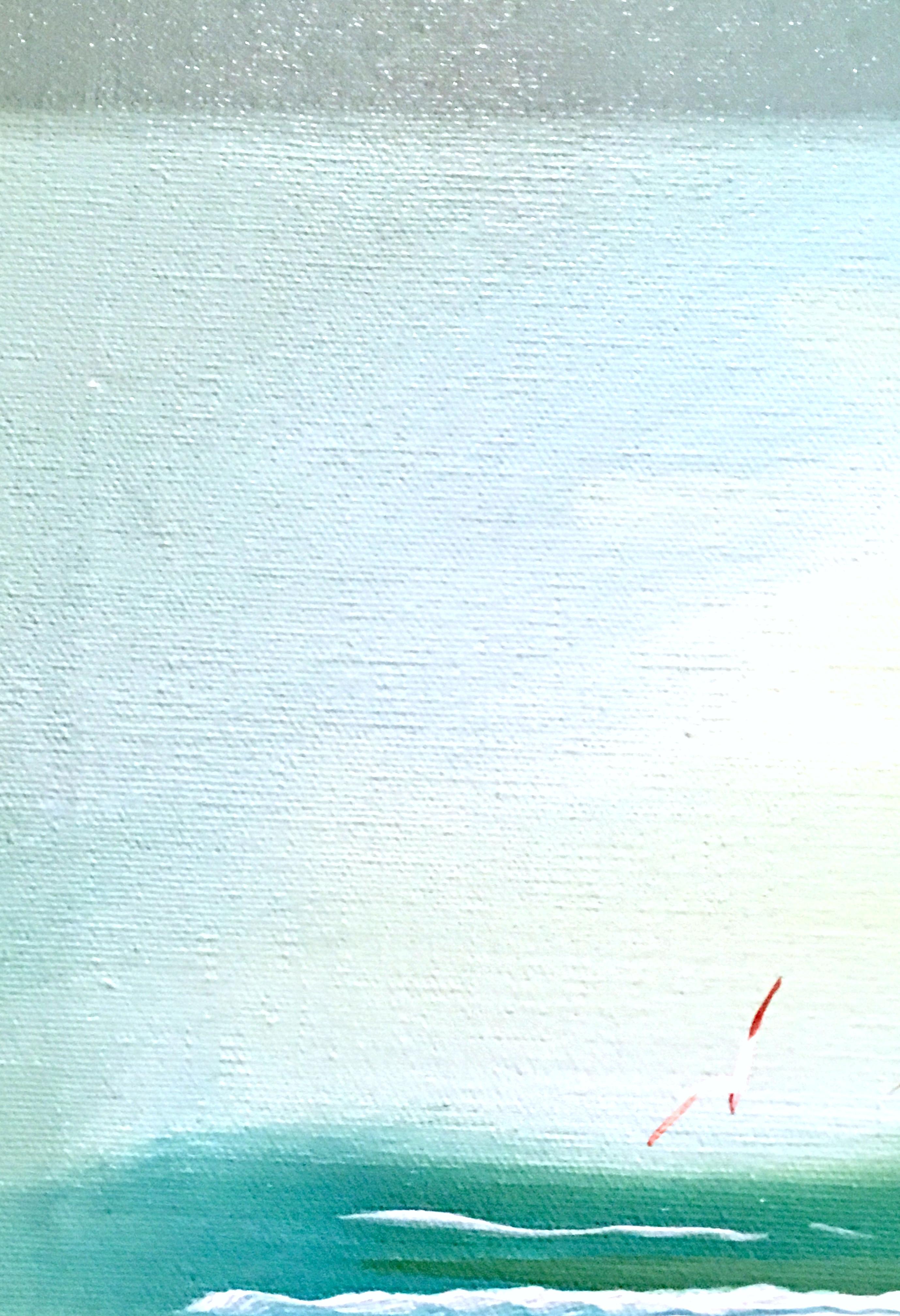20th Century Italian Original Oil on Canvas Ocean Scene Painting by ...
