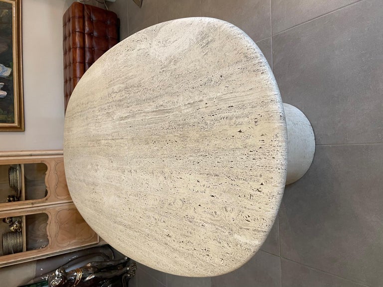 20th century Italian Ovale Travertine Dining Table, 1980s For Sale at ...