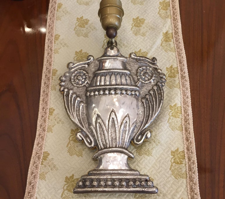 Italian Repoussé Silvered Sconce Urn Vase Wall-Light 20th Century ...