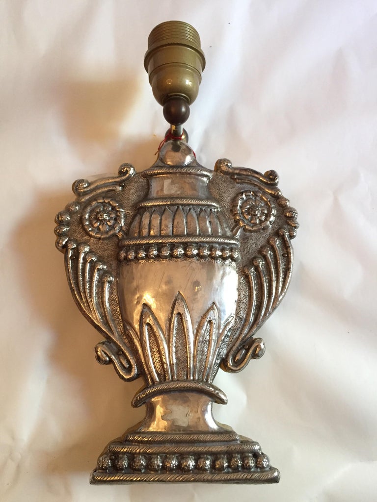 Italian Repoussé Silvered Sconce Urn Vase Wall-Light 20th Century ...