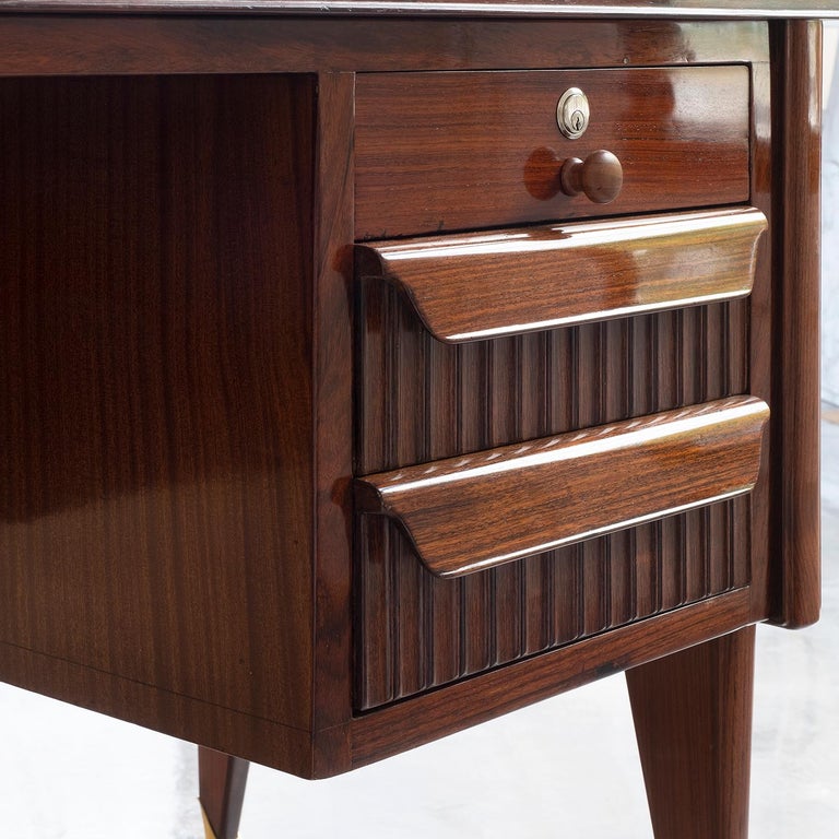 20th Century Italian Rosewood Writing Desk by Osvaldo Borsani and Paolo ...