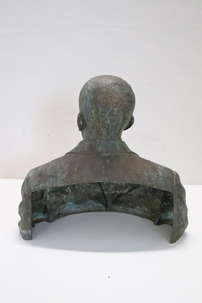 20th Century Italian Sculpture in Bronze Bust Portrait of a Gentleman ...