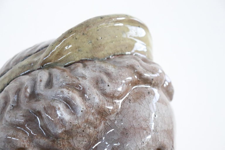 20th Century Italian Sculpture in Glazed Clay Bust of a Roman Woman at ...