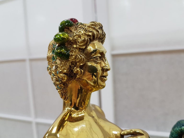 20th Century Italian Silver 800 and Ebony "Benvenuto Cellini Salt ...