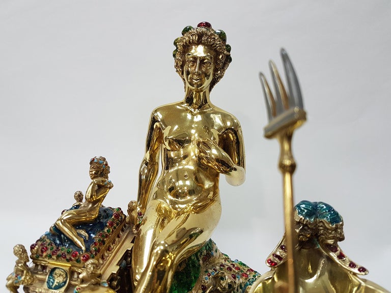 20th Century Italian Silver 800 and Ebony "Benvenuto Cellini Salt ...