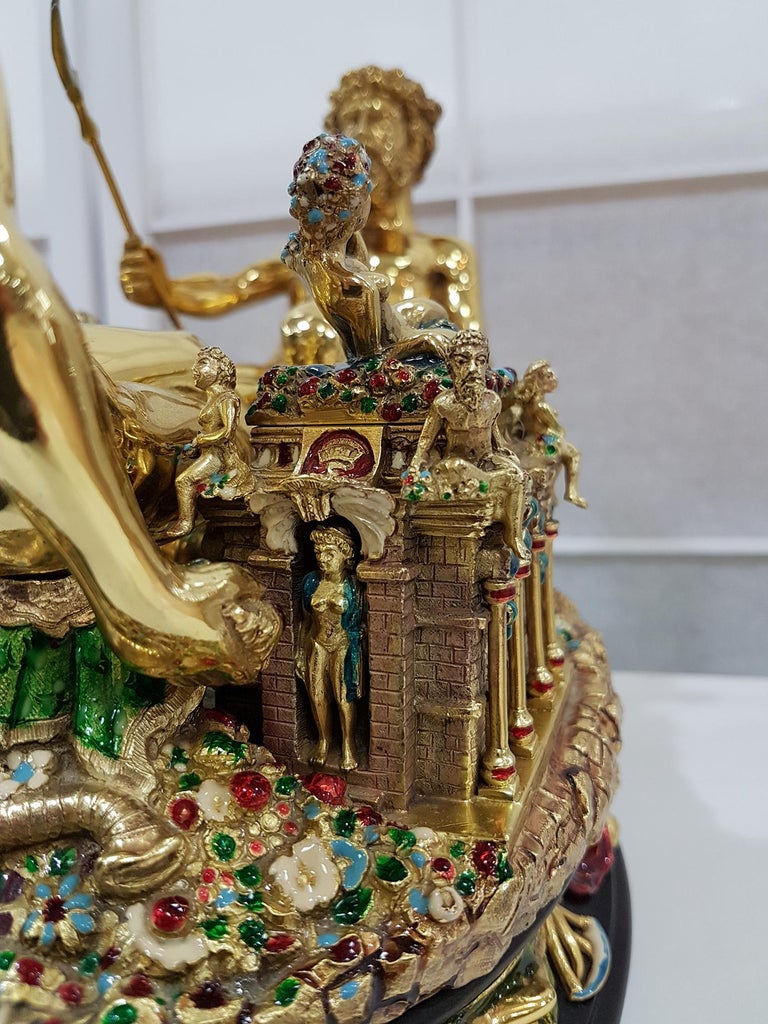 20th Century Italian Silver 800 and Ebony "Benvenuto Cellini Salt ...