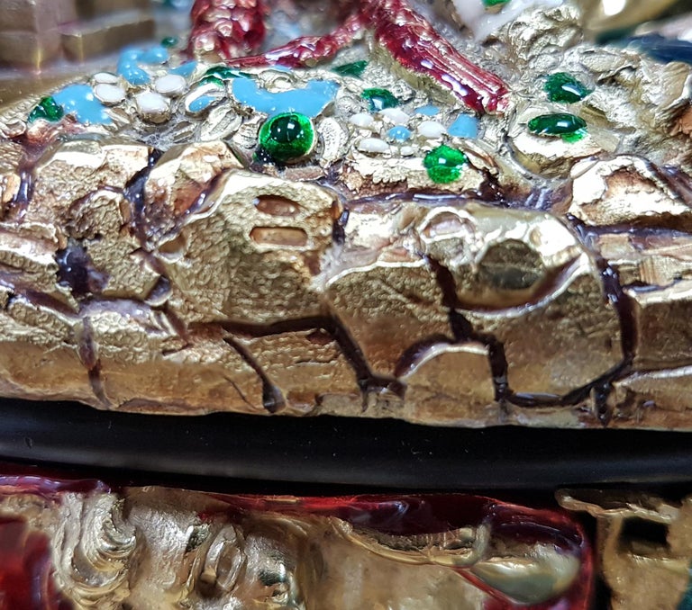 20th Century Italian Silver 800 and Ebony "Benvenuto Cellini Salt ...