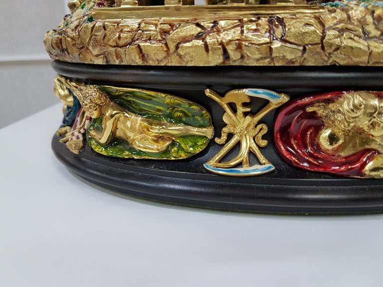 20th Century Italian Silver 800 and Ebony "Benvenuto Cellini Salt ...