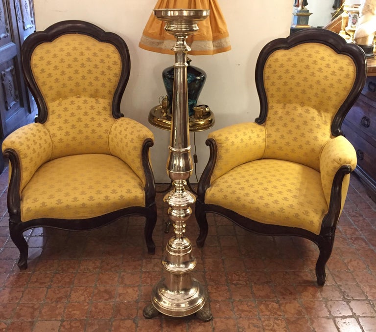 20th Century Italian Silver Plate Circular Torchère as Floor-Lamp For ...