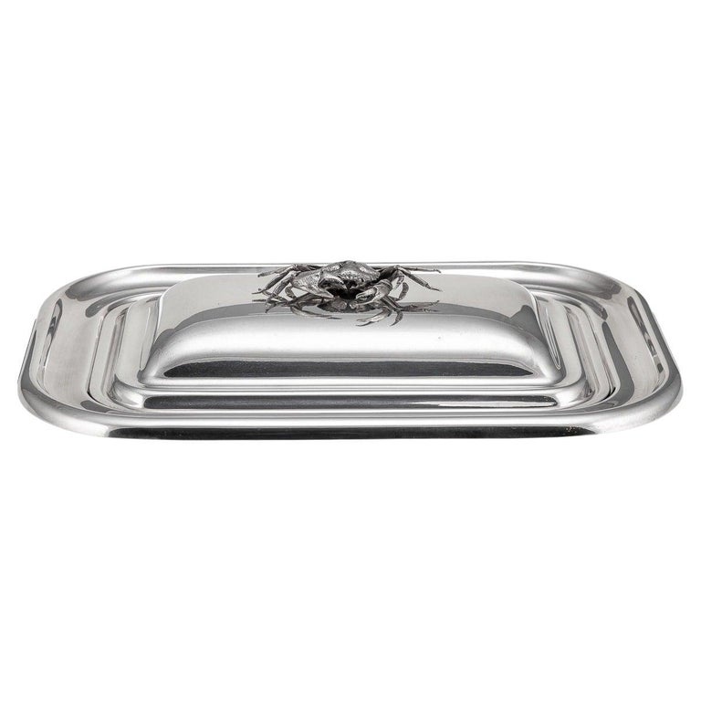 20th Century Italian Silver Plated Crab Serving Dish, c.1960 For Sale ...