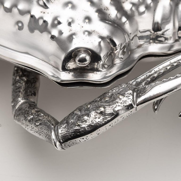 20th Century Italian Silver Plated Crab Shaped Caviar Dish, C.1960 For ...
