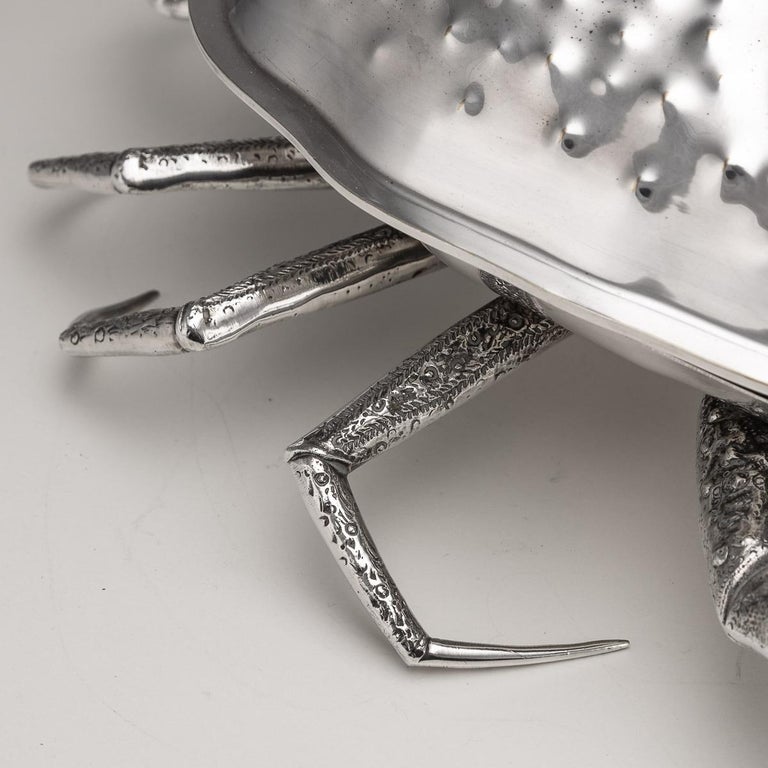 20th Century Italian Silver Plated Crab Shaped Caviar Dish, C.1960 For ...