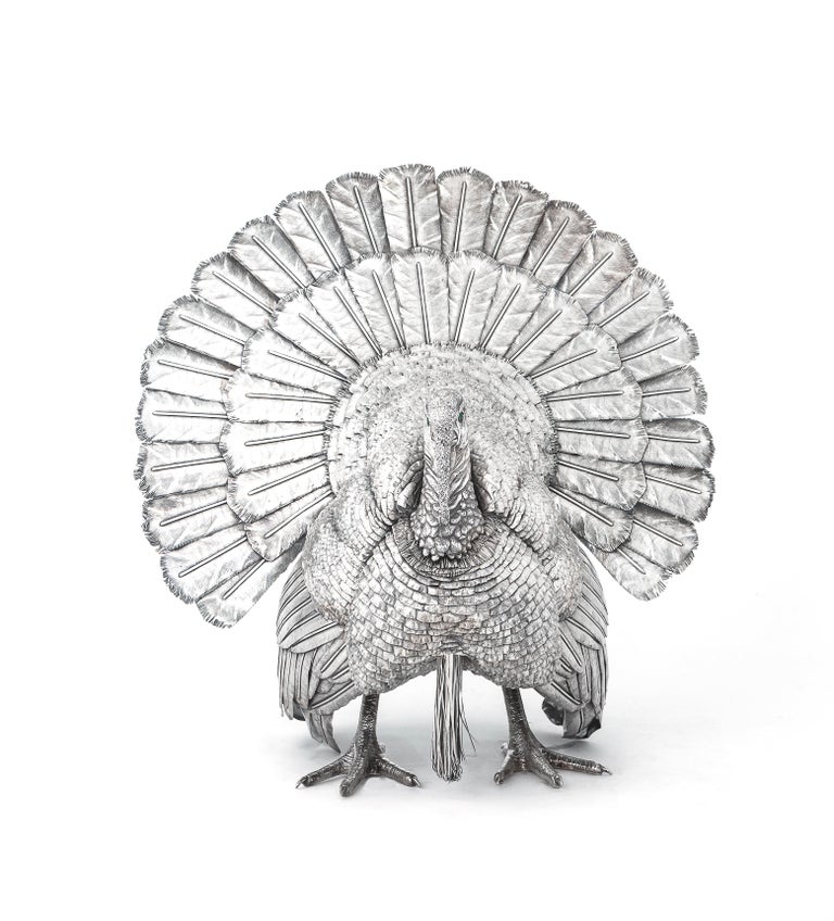 Mario Buccellati 20th Century Italian Silver Turkey, Thanksgiving For ...